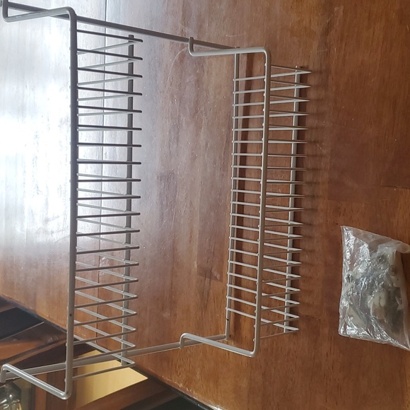 Storage & Organization | 2 Tier White Wire Coated Metal Rack With ...